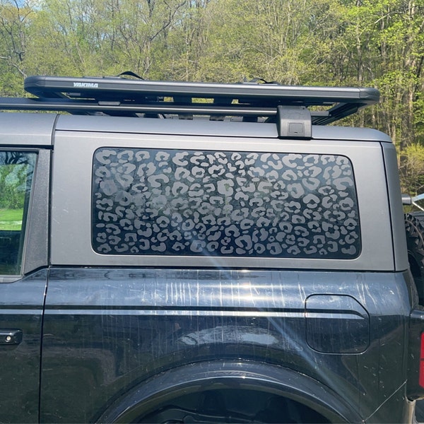 Leopard Cheetah Print Rear Window Decals Fit Ford Bronco 6g Hardtop ...
