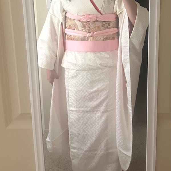 DEAR VANILLA Authentic Japanese Men's Kimono Kaku Obi Vintage Samurai ...