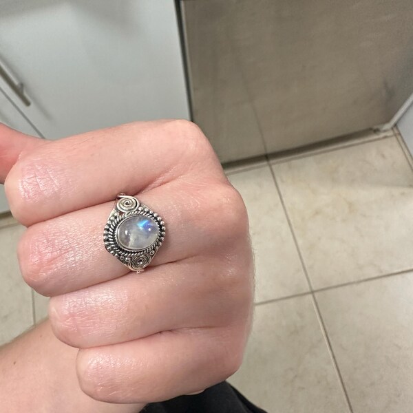 Natural Large Pear Shape Purple Labradorite Stone Pendant, 925 Sterling ...