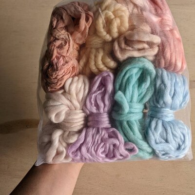 Weavers Fibre Bundle Natural White, Large Weaving Kit, Dyers Wool ...