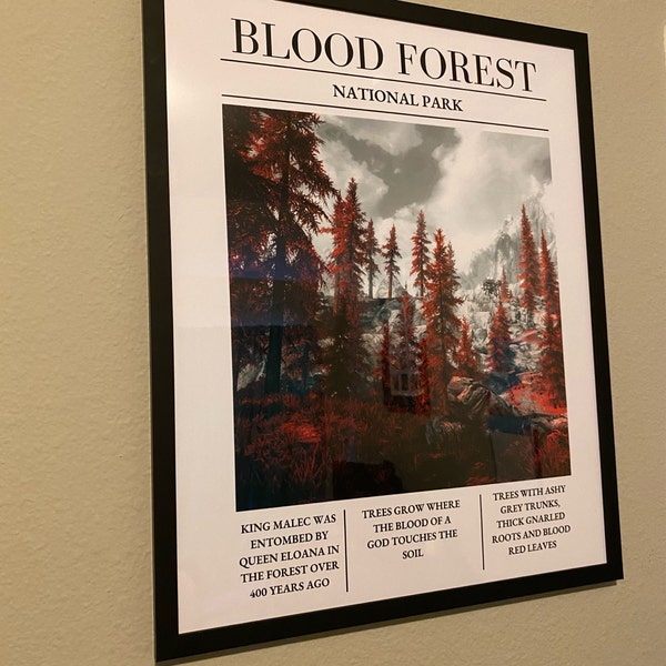 From Blood and Ash Wall Art, Blood Forest National Park Poster Print ...