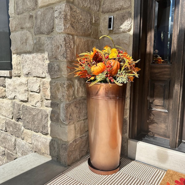 Fall Front Porch Planter, Fall Urn Filler for Outdoors, Fall Floral ...