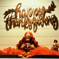 Happy Thanksgiving Sign, Fall Wall Art, 1/2 Thick Wooden Thanksgiving ...