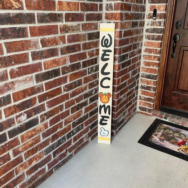 Mickey Mouse Inspired Interchangeable Seasons Welcome Sign - Etsy