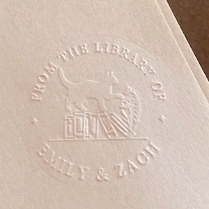 Book Embosser Personalized, From the Library of Book Stamp, Custom Book Embosser, Library ...