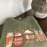 Fall Coffee Sweatshirt, Fall Sweater, Pumpkin Spice Sweatshirt, Cute ...