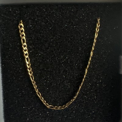 18K Gold Chain Necklace, Vine Chain, Twist Chain, Gift for Her, Figaro ...