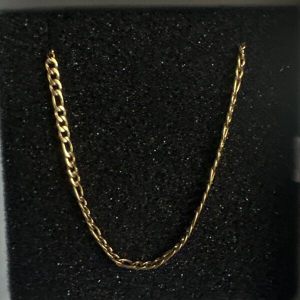 18K Gold Chain Necklace, Vine Chain, Twist Chain, Gift for Her, Figaro ...