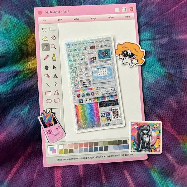 Y2k Microsoft Paint Sticker - Etsy