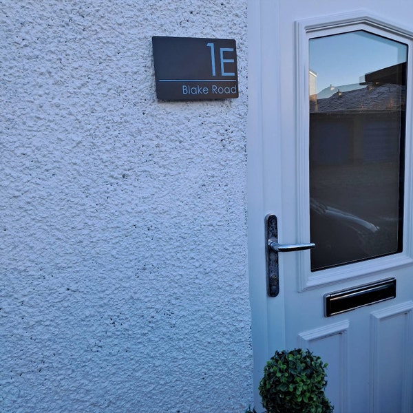 K Smart Sign Bellissima H2 Laser Cut Matt Dark Gray Anthracite & Black ...