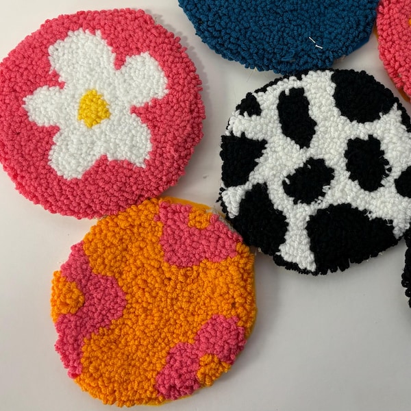 Punch Needle Car Coaster Templates - Etsy