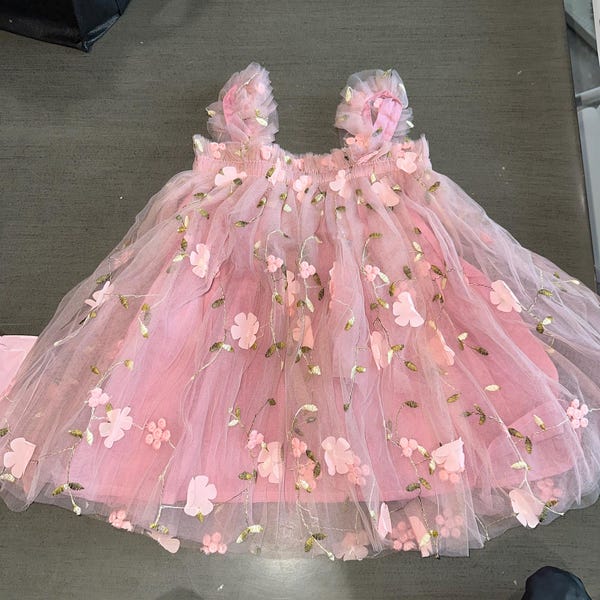 Baby Girl Tulle Dress-first Birthday Outfit-wildflower 1st Birthday ...