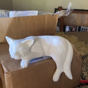 Ready to Paint Ceramic Cat Figurine / Paint It Yourself - Etsy