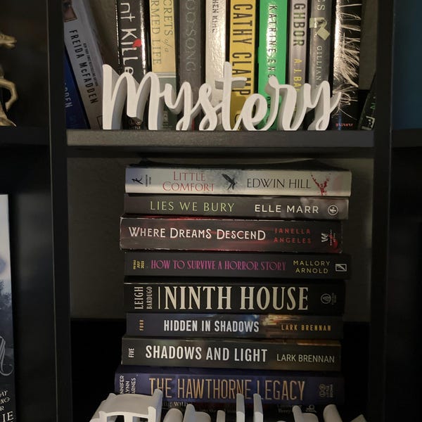 CUSTOM Fancy Library Genre Signs 3d Printed Personalized Category Label ...
