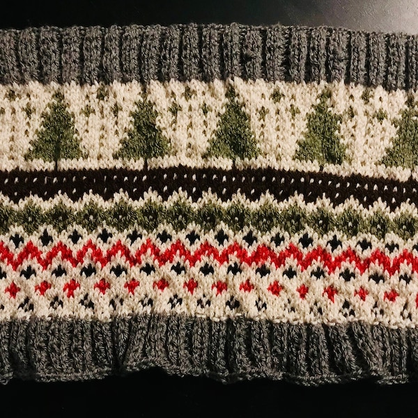 KNITTING PATTERN X Knit Cowl Pattern, Knit Colorwork Cowl, Fairisle ...