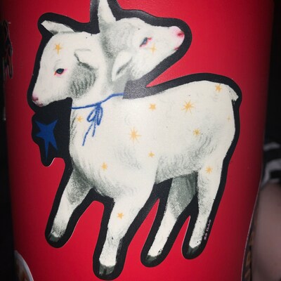 Two-headed Lamb Vinyl Sticker - Etsy