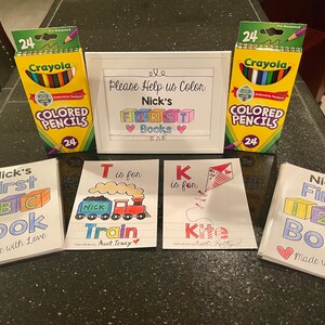 Personalized ABC Coloring Sheet Add-on for Baby's First ABC Book - Etsy