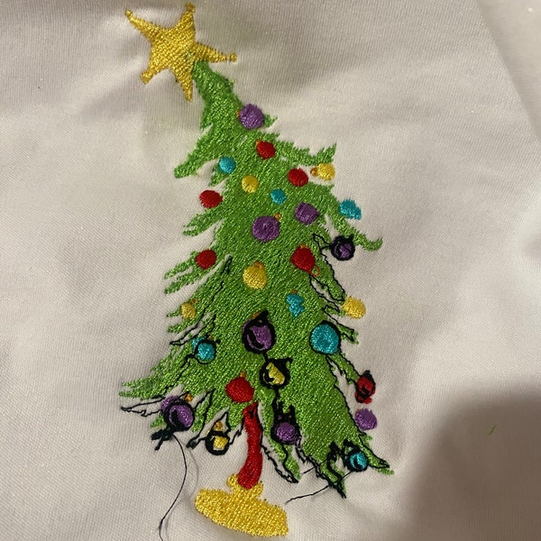 Grinch Christmas Tree Embroidery Design (digital Download) - Etsy