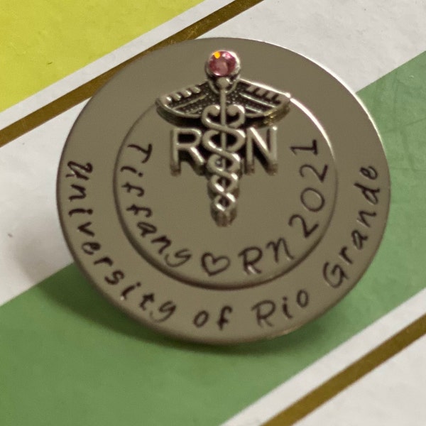 Personalized Pin for RN / Rn Gift /bsn Pin/ Nursing Student Gift ...