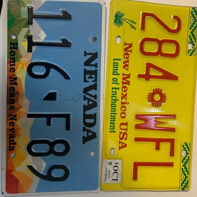 License Plate Pick Your State All Authentic License Plates Real License ...
