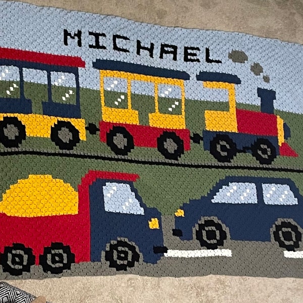 Planes, Trains, Automobiles Crochet Graph (c2c, Mini C2c, Sc, Hdc, Dc ...