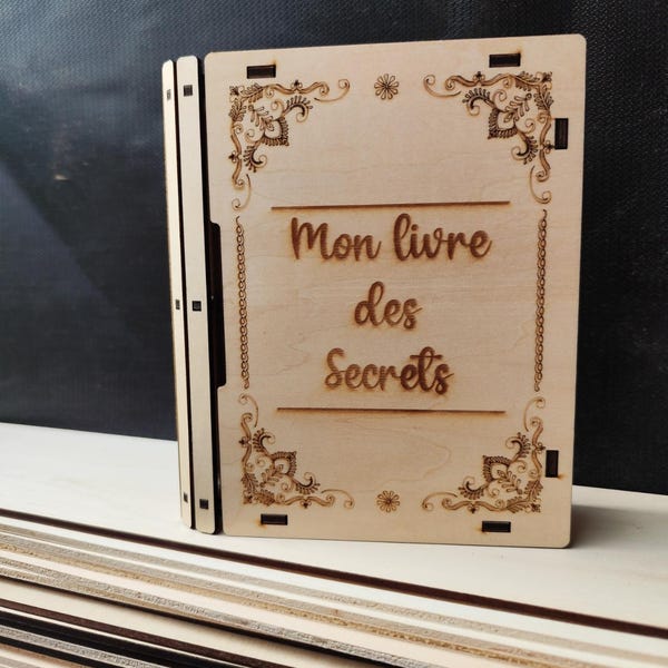 Slider Book Box Laser Cut Svg Files, Wood Gift Slider Book Box, Vector ...