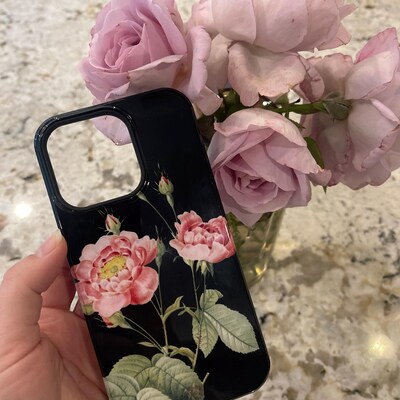 Cherry Phone Case, Pink Girly Phone Cover, Cherries With Bows, iPhone ...