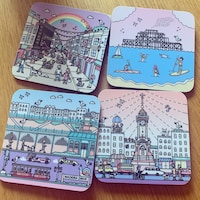 Brighton Colourful Cityscape Print, Illustrated Landmarks Artwork - Etsy UK