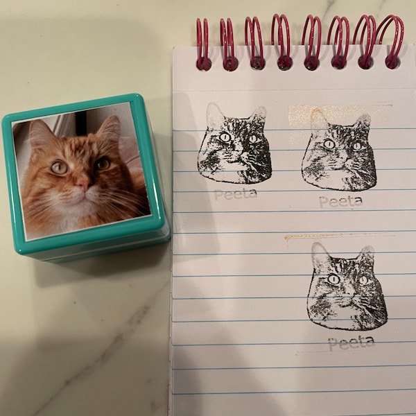 Custom Pet Portrait Stamp, Custom Cat Dog Bird Parrot Rabbit ...