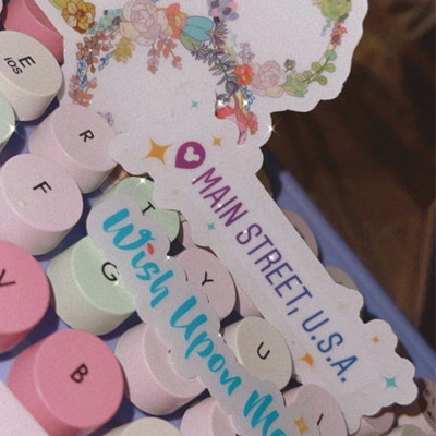 Main Street USA Destination Drop Pin Transparent Sticker/ Mickey Disney ...