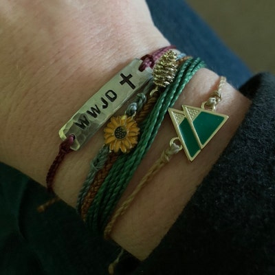 WWJD Bracelet, Cross Bracelet, Faith Bracelet, Religious Bracelet, WWJD ...