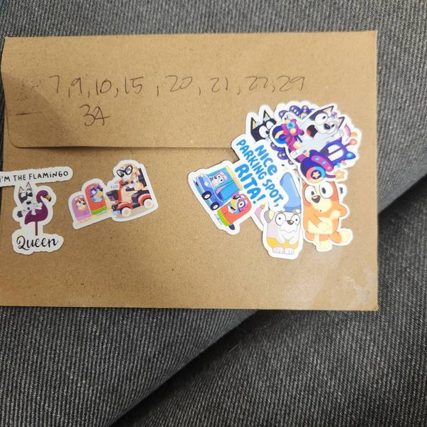 Holographic Bluey Bingo Chattermax Muffin Unicorse Stickers - Etsy