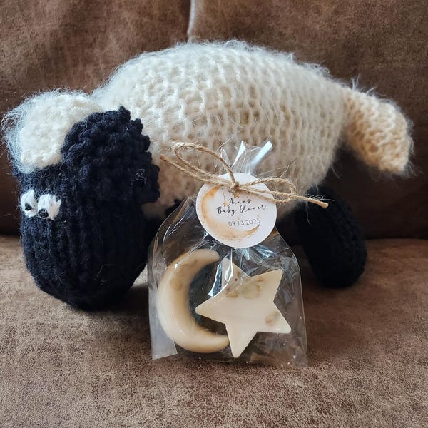 Moon & Stars Honey Oatmeal Soap Favors - Over Sky Baby Shower, Gender ...