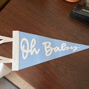 Personalized Name Pennant for Nursery Room Decor, Baby Shower Gift ...