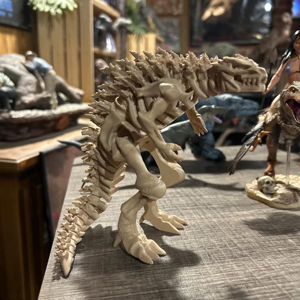 Fully Articulated Skeletonized Wendigo Figure | Posable Moving Handmade ...