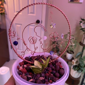 Twisted Copper Flamingo Hoop Trellis Hoya Trellis Circle Trellis ...
