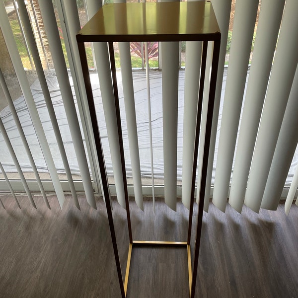 SALE 24"/32"/40" Modern Rectangle Stand Metal Gold Geometric Vase/metal ...