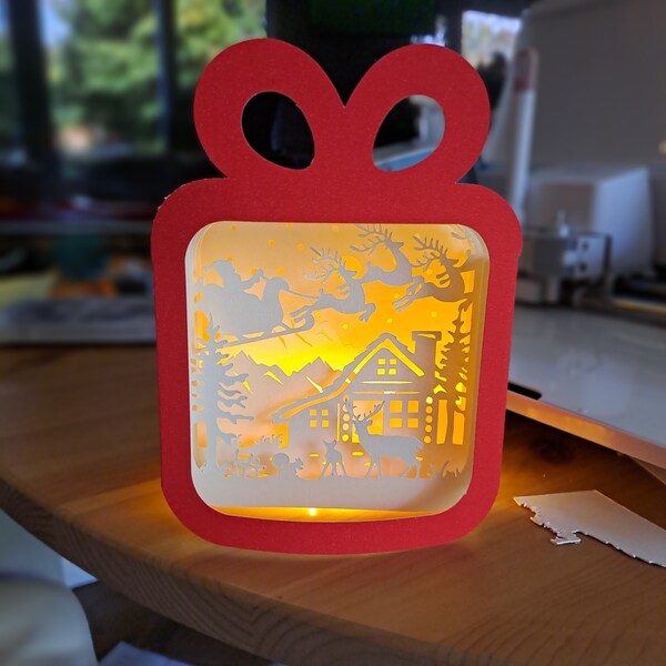 Pack 4 Paper Lantern Gift Box SVG Template for Cricut Projects - DIY ...