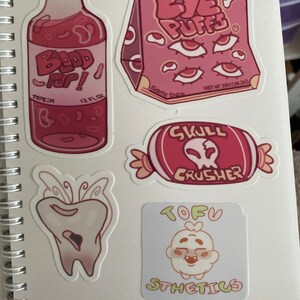 Gore Snacks Sticker Set/ Traumacore Stickers/kidcore/weirdcore/creepy ...