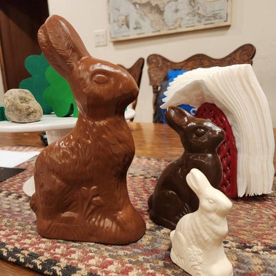 Chocolate Rabbit ceramic Large Size - Etsy