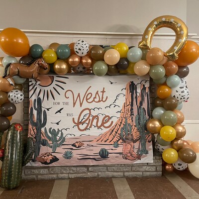 Wild West First Rodeo Birthday Party Decor for Boy Cowboy Balloon ...