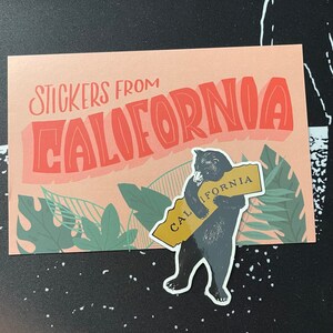 California Vinyl Sticker I Love California Bear Golden State - Etsy