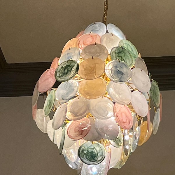 Chandelier Mazzega Murano, Italy - 85 Glass Petals - Etsy