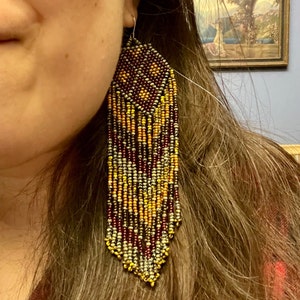 Wednesday Addams Earrings Beaded Earrings Long Earrings - Etsy