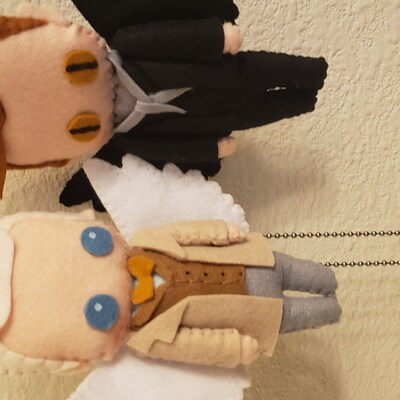 Good Omens Crowley and Aziraphale Ineffable Husbands Felt Toys for ...