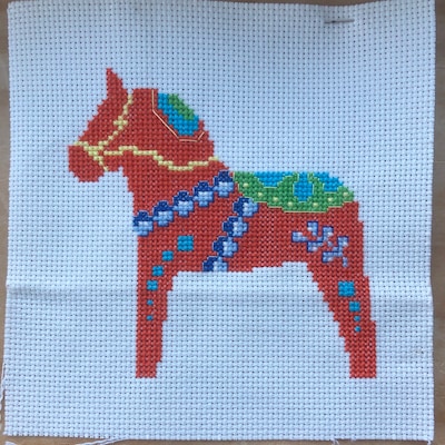 Orange Dala Rooster Cross-stitch Pattern - Etsy