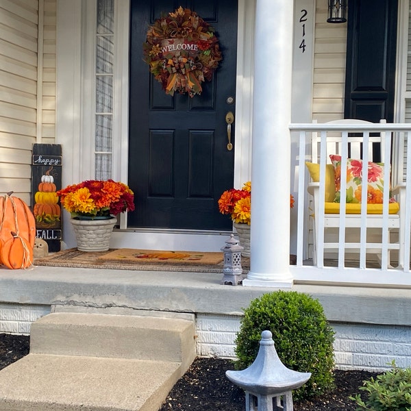 Stacked Pumpkins Handpainted Distressed Wood Shutter, Three Color ...