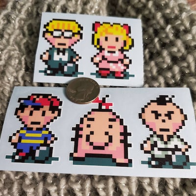 EARTHBOUND Vinyl Decals Set of Five Stickers Ness, Poo, Mr. Saturn - Etsy