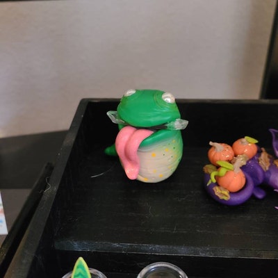 Cute Baby Grotto Worm Polymer Clay Fantasy Creature Magical Rock ...