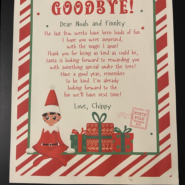 Hello Elf, Welcome Back Elf, Editable Elf Letter, Printable Elf Letter ...
